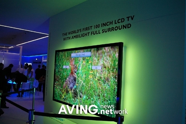 Philips 100-inch LCD TV with 'Ambilight'