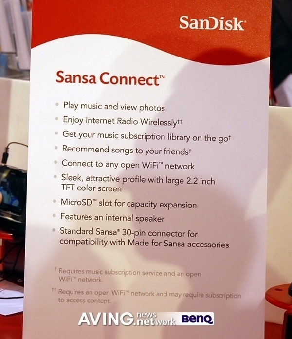 San Disk to launch new WiFi-enabled mp3 player ‘Sansa Connect’