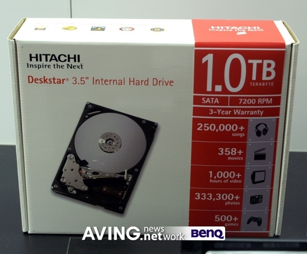 Hitachi unveiled its 1.0-terabyte drive 'Deskstar 7K 1000'
