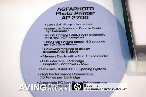 SAGEM presented its Bluetooth mobile photo printer 'AP2700'