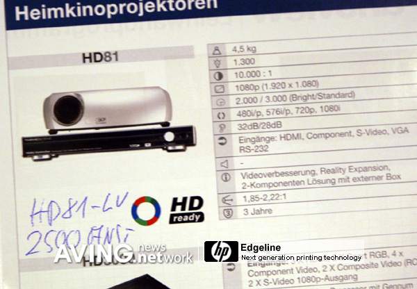 Optoma to unveil full HD projector ‘HD81-LV’