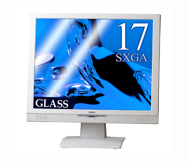 Logitec 17-inch monitor featuring protective filter of hardened glass