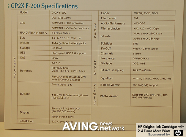 Linux-based handheld gaming device 'GP2X'