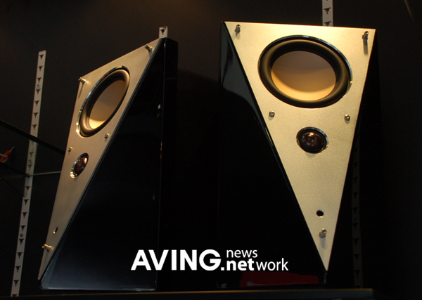 A triangle shaped premium speaker Swans T200B'