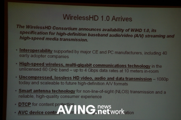 WirelessHD 1.0 Specification launches with widespread industry support
