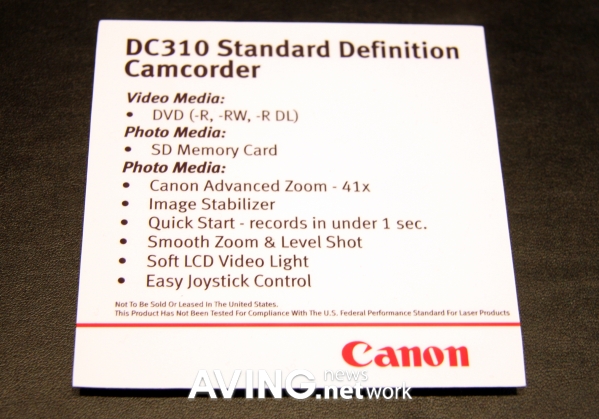 Canon announces new lineup of DVD Camcorders at CES 2008