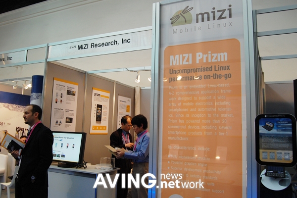 MIZI Research demonstrated its Linux-based UI platform 'Prizm' at MWC 2008