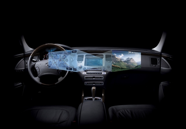Hyundai Motor applies in-car dual display monitor to Grandeur
