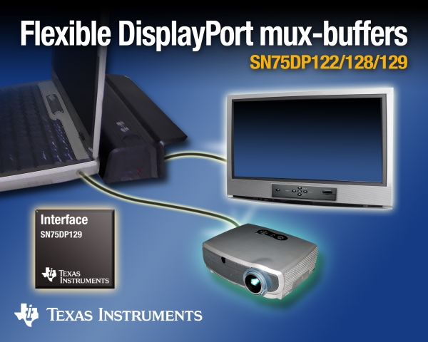 TI introduced three compact DisplayPort devices