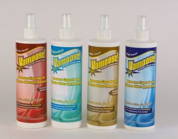 Vamoose products to eliminate tobacco odors with Novexium formulation