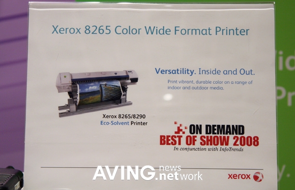 Xerox to demonstrate a wide format color printer 'Xerox 8265'