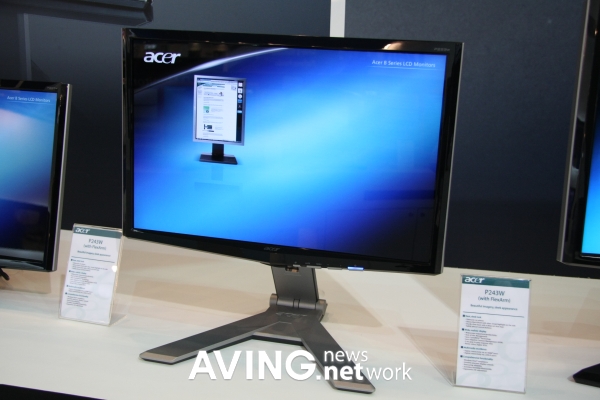 Acer to present its widescreen LCD monitor 'P243W' with black glossy bezel