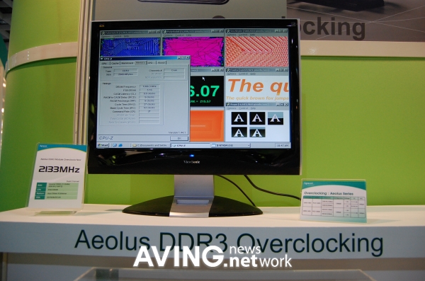 Apacer to showcase its new Aeolus DDR3 overclocking DRAM modules