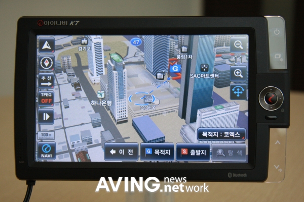 Thinkware's 2nd-gen 3D navigation 'iNAVI K7' – Detailed Image