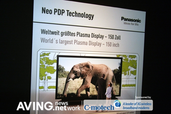 Panasonic to introduce its 150-inch ultra-large PDP