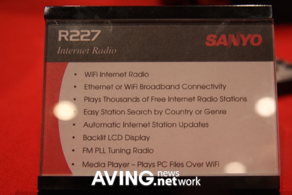 Sanyo to showcase its standalone internet radio 'R227'