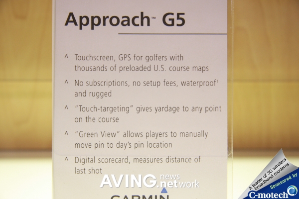 Garmin's new touchscreen GPS device 'Approach G5' for golf