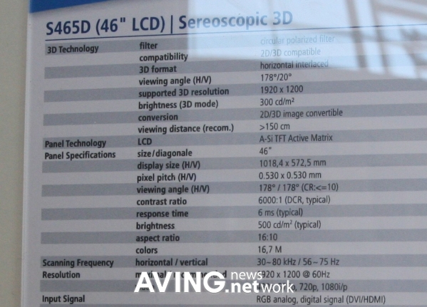 Hyundai IT to display its 46-inch 3D monitor 'E465S'