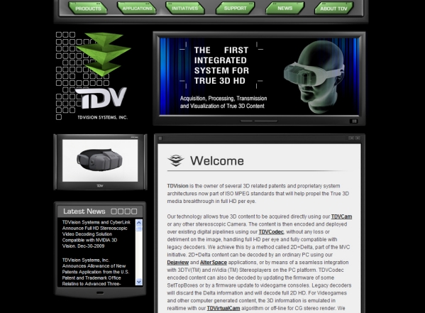 TDVision Systems to showcase its full HD 3D solutions at CES 2010