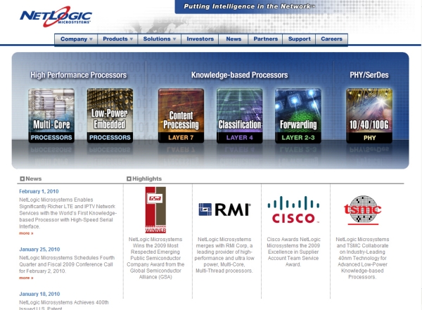 NetLogic to announce World's First Knowledge-based Processor with Serial Interface