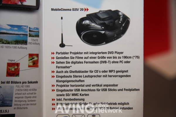 AIPTEK to unveil its portable projector 'MobileCinema D25' with DVD player