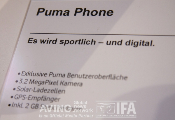 [IFA2010] Vodafone, introduces sports brand 'Puma' cellular phone