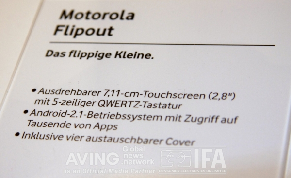 [IFA2010] Vodafone, introduces Motorola rectangular cellular phone ...