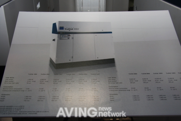 [Welding Busan Korea 2010] Trumpf Korea exhibits TruDisk 8002, a disk ...