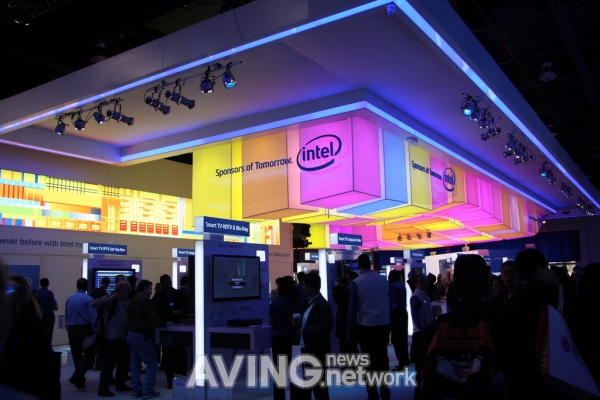 CES 2011, Intel Booth Interior Design, LVCC, Jan 9