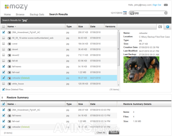 Mozy Restore Experience Made Easier