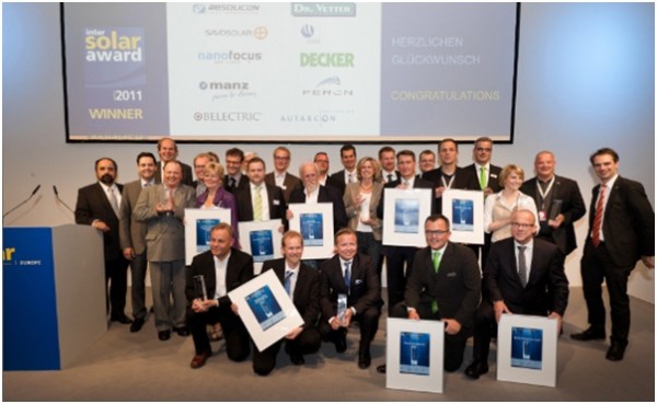 Intersolar Award presented to most innovative solar companies
