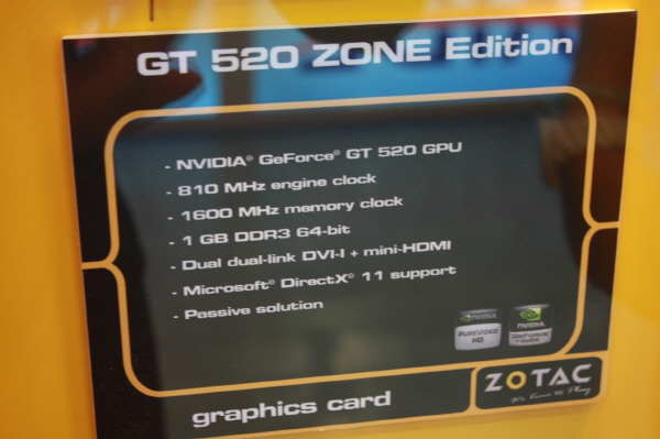 [Computex 2011] Zotac to Display ‘GT 520 Zone Edition’, Graphics Card ...