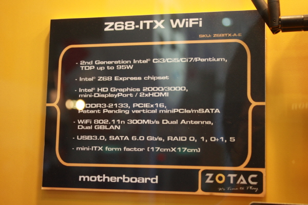 [Computex 2011] ZOTAC to Introduce ‘Z68-ITX WiFi’, Intel Processor ...