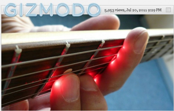 Make Beautiful Music By Outfitting Your Guitar With Lasers!