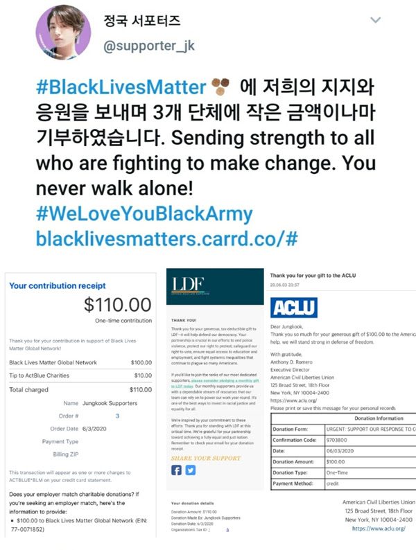 BTS Jungkook’s fans participate in BLM campaign for donation relay